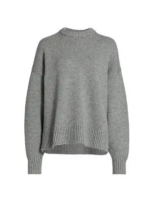 THE ROW Women's Ophelia Oversized Sweater - Sand  - Grey Melange
