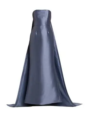 Amsale Women's Mikado Strapless Gown - Navy - Size 2 - Navy  - Slate