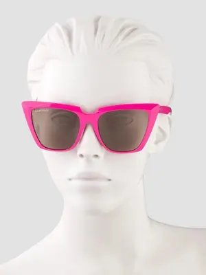 Balenciaga 55mm Squared Cat-eye Sunglasses