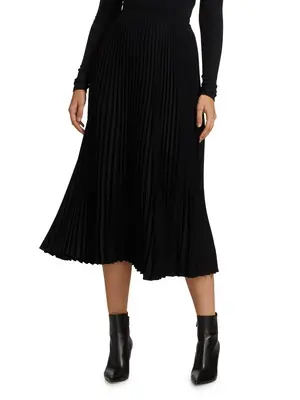 Co Essentials Elastic-waist Pleated Skirt