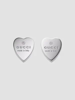 Gucci Sterling Heart Earrings - Silver