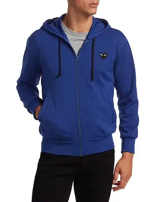 Play Comme Des Garcon Heart Hoodie - Navy