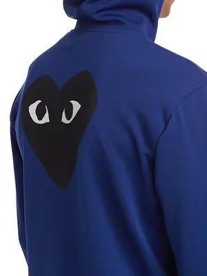 Play Comme Des Garcon Heart Hoodie - Navy