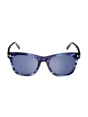 TOM FORD Fletcher 54mm Square Sunglasses Cobalt Blue