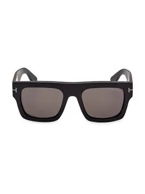 TOM FORD Fausto 53mm Square Sunglasses Matte Black