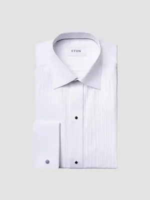 Eton Classic-fit Pleated Bib Formal Shirt - White