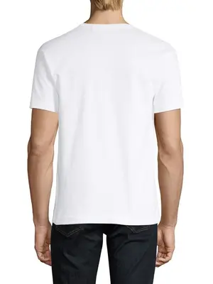 Play Comme Des Garcon Two Heart Camo Cotton Tee
