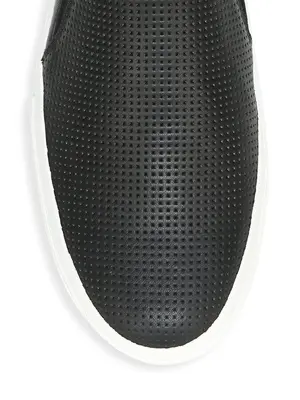 Vince Fletcher Leather Slip-on Sneakers