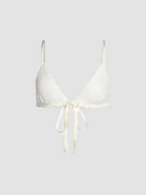Hanky Panky Peek-a-boo Lace Bralette - Light Ivory