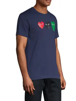 Play Comme Des Garcon Triple Heart Tee