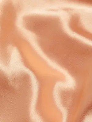 Galvan Sienna Satin Halter Neck Gown - Nude