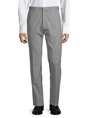 Theory Mayer Straight-leg Pants Charcoal Melange