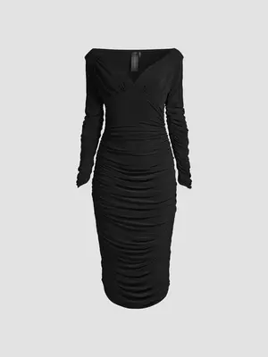 Norma Kamali Tara Long-sleeve Dress - Black