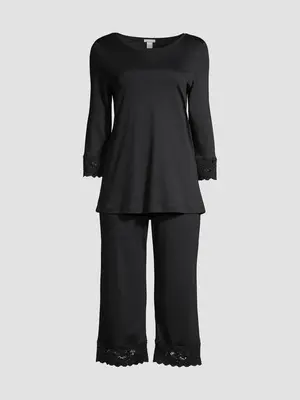 Hanro Two-piece Mots Pajama Set - Black