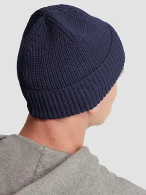 Canada Goose Arctic Logo Patch Wool Beanie - Navy Heather