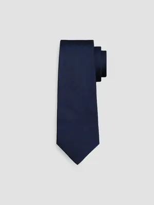 Kiton Solid Silk Tie Navy