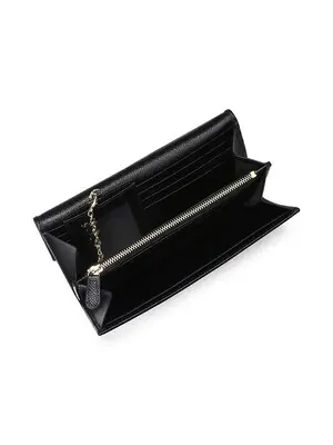 FERRAGAMO Icona Clip Continental Wallet - Black