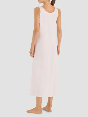 Hanro Cotton Deluxe Long Tank Gown - Crystal Pink