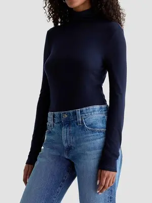 Ag Chels Cotton Turtleneck Sweater - Deep Trenches