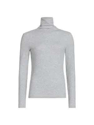 Ag Chels Cotton Turtleneck Sweater Heather Grey