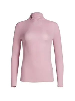 Ag Chels Cotton Turtleneck Sweater Lavender Sunset