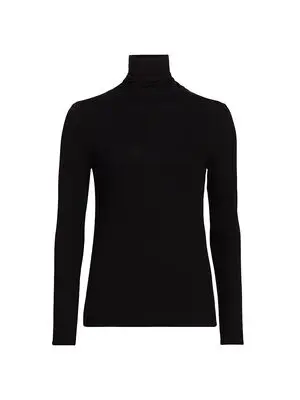 Ag Chels Cotton Turtleneck Sweater True Black