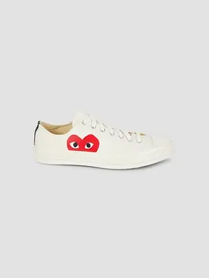 Play Comme Des Garcon Cdg Play X Converse Chuck Taylor All Star One Heart Low-top Sneakers - Beige