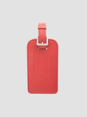 ROYCE NEW YORK Leather Luggage Tag - Red