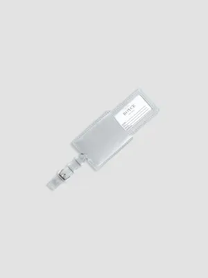 ROYCE NEW YORK Leather Luggage Tag - Silver
