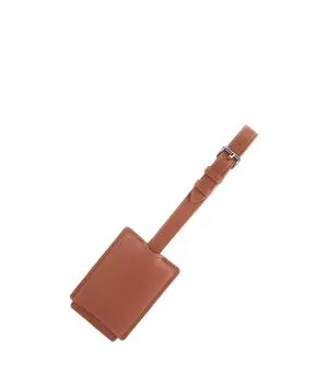 ROYCE NEW YORK Leather Luggage Tag - Tan