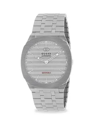 Gucci 25h Stainless Steel Bracelet Watch, 38mm - Silver