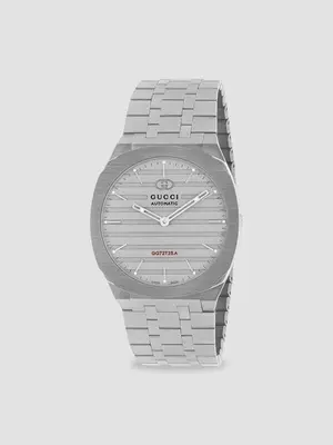 Gucci 25h Stainless Steel Bracelet Watch, 38mm - Silver