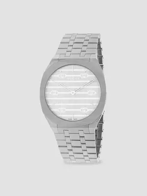 Gucci 25h Stainless Steel Bracelet Watch, 34mm - Silver
