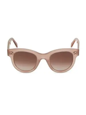 Celine 48mm Havana Square Sunglasses Brown