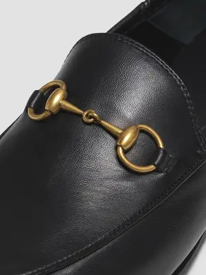 Gucci Brixton Leather Horsebit Loafers