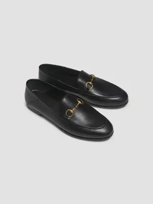 Gucci Brixton Leather Horsebit Loafers