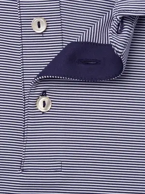 Peter Millar Jubilee Pinstripe Polo - Navy