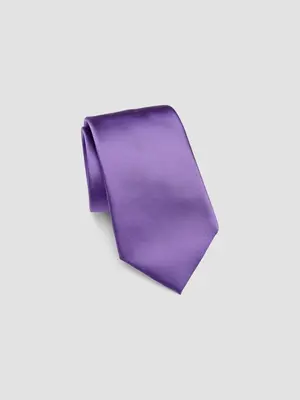 Ralph Lauren Purple Label Solid Silk Tie - Purple