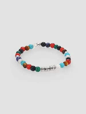 Tateossian Carnelian & Discs Round Beads Bracelet
