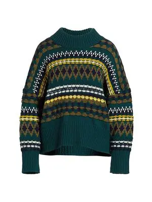 Rag & Bone Willow Wool Sweater - Green Multi