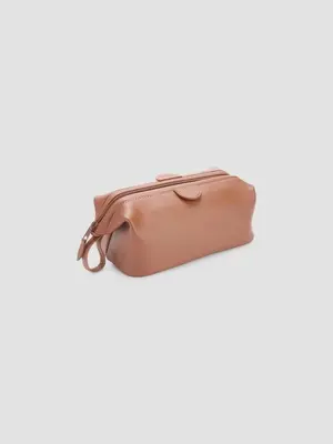 ROYCE NEW YORK Classic Toiletry Bag - Tan