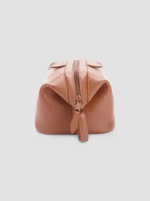 ROYCE NEW YORK Classic Toiletry Bag - Tan