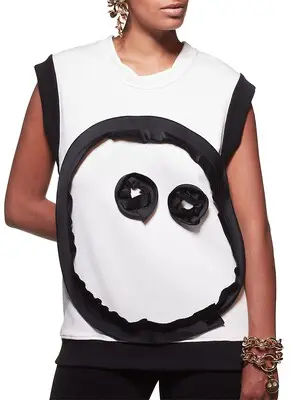 AZ FACTORY Smiley Face Top - White
