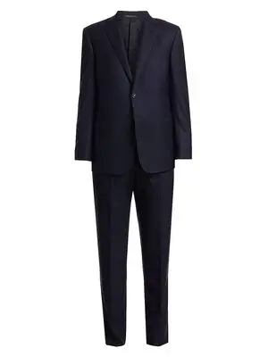 Giorgio Armani Single-breasted Wool Suit Navy