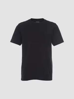 FRAME Short-sleeve Cotton T-shirt - Noir