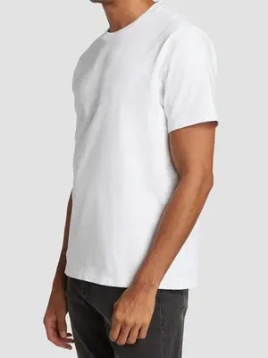 FRAME Short-sleeve Cotton T-shirt - White