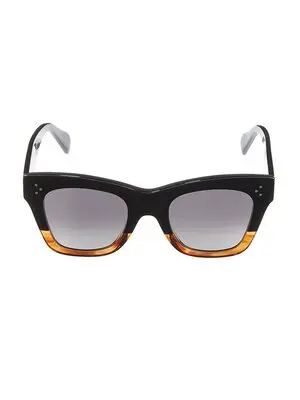 Celine 50mm Square Cat-eye Sunglasses Black Tortoise