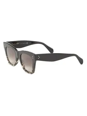 Celine 50mm Square Cat-eye Sunglasses Gradient Brown Black
