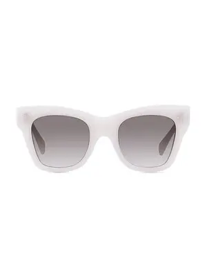 Celine 50mm Square Cat-eye Sunglasses Ivory