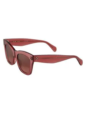 Celine 50mm Square Cat-eye Sunglasses Pink